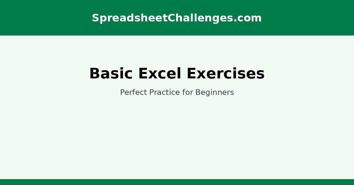 SpreadsheetChallenges