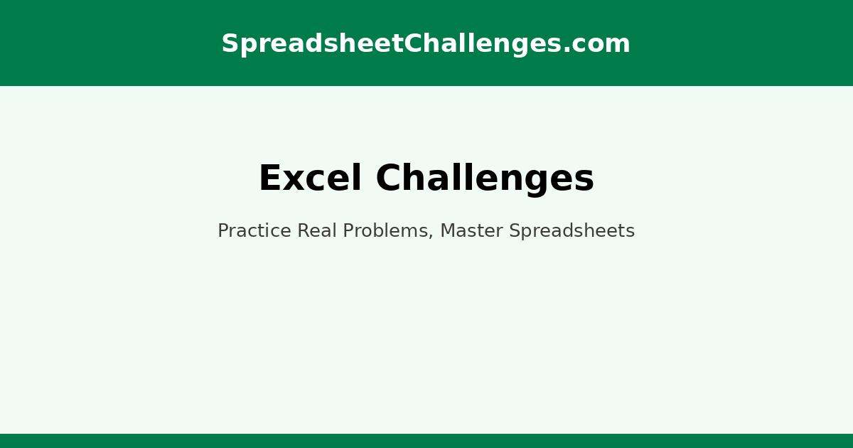 SpreadsheetChallenges