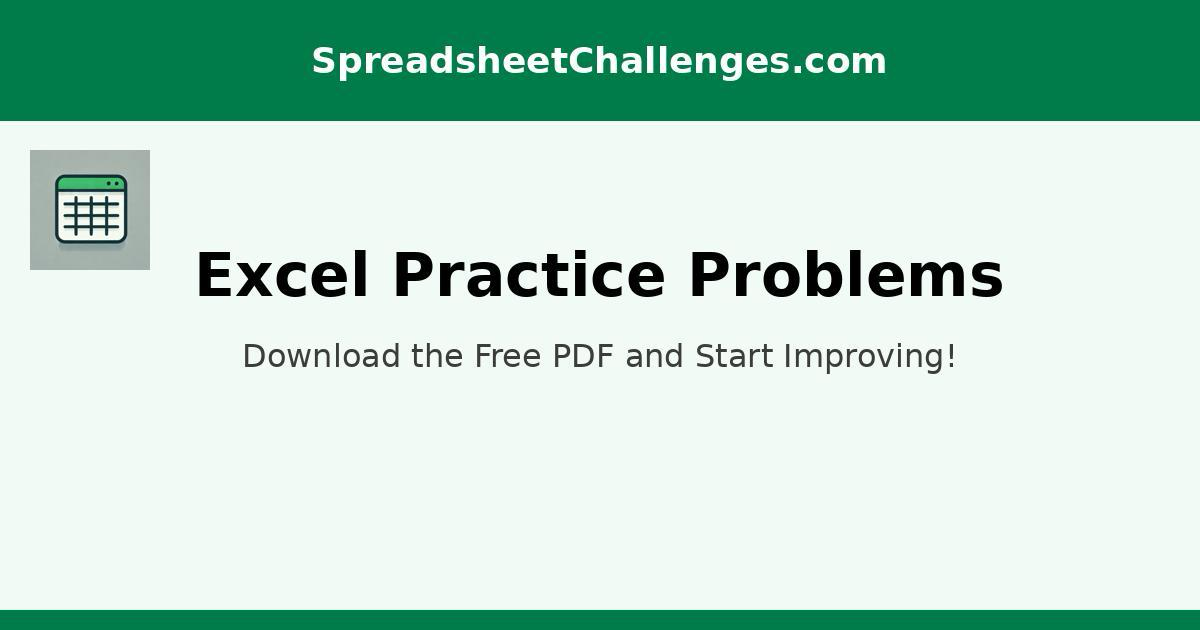 SpreadsheetChallenges