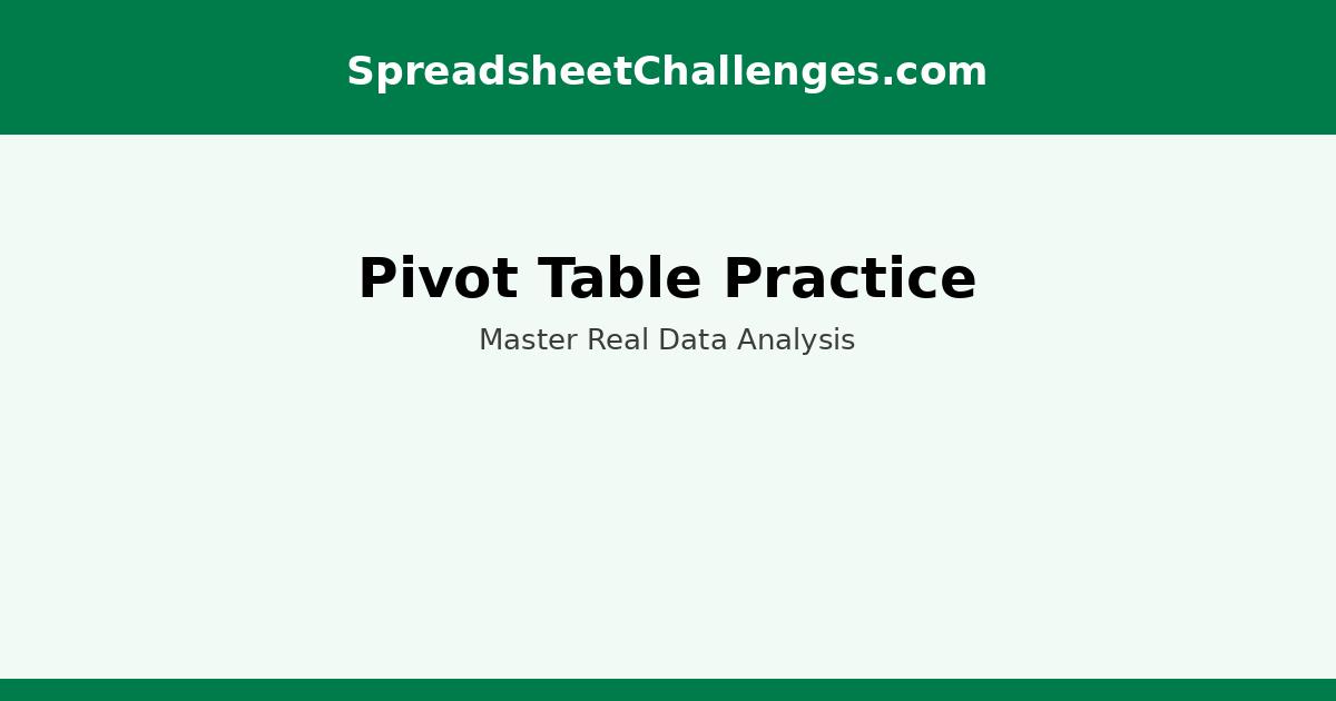 SpreadsheetChallenges